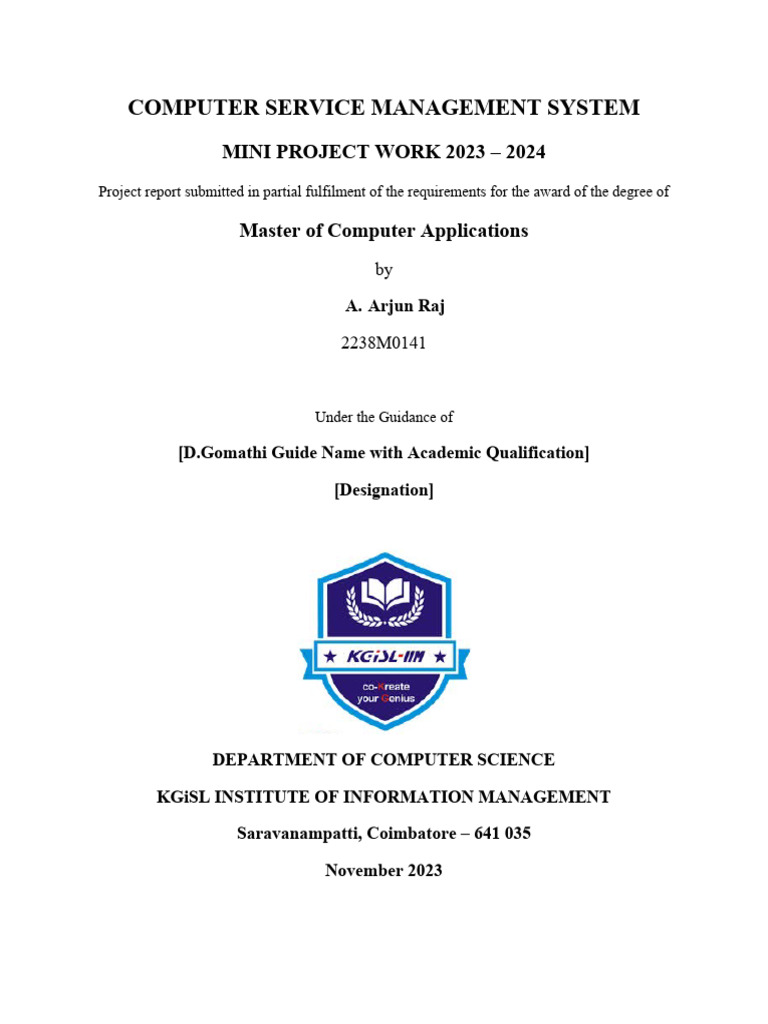 Mini Project Report Online Breakdown System | PDF | Php | Databases