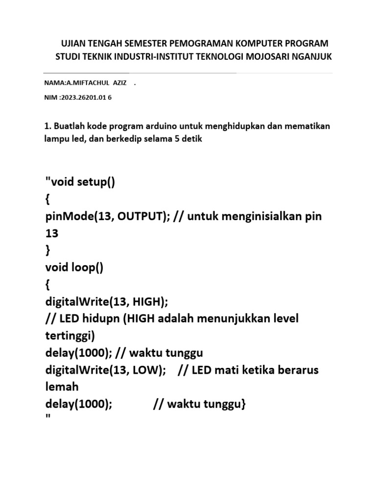 Uts Pemrograman Komputer | PDF