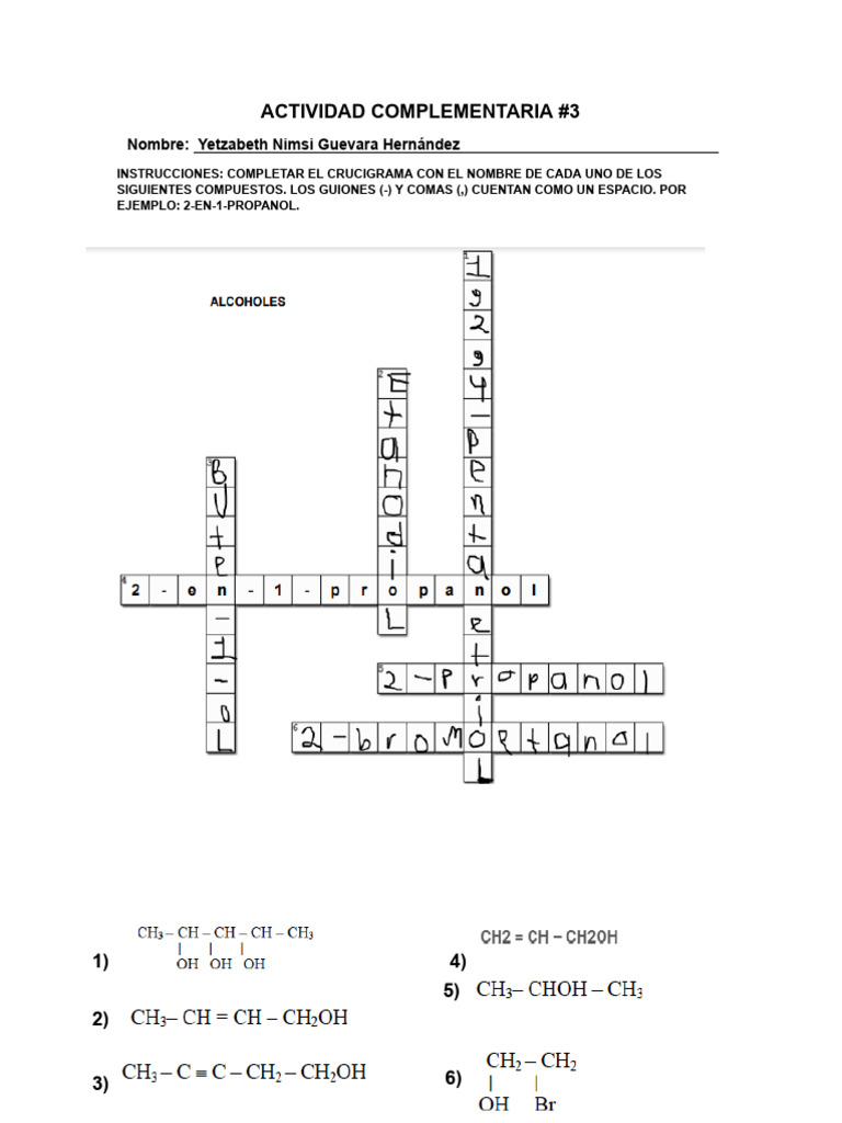 Actividad Complementaria Práctica 3 GRUPOS FUNCIONALES (1) (2) | PDF | Cetona | Alqueno