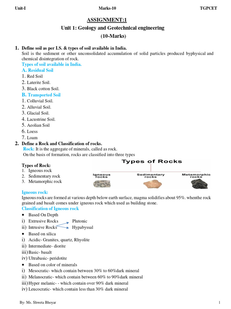GTE UNIT 1 Overvie of Geology | PDF | Rock (Geology) | Sedimentary Rock