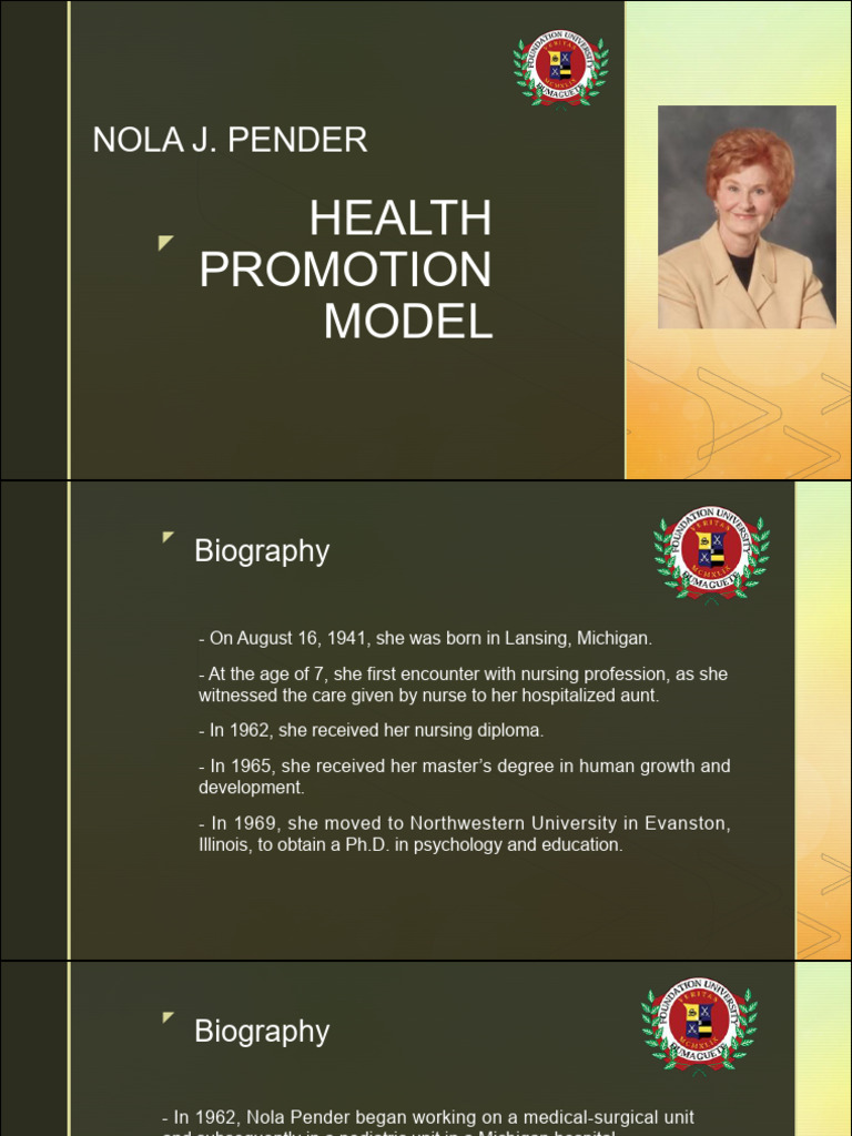Nola Pender | PDF | Behavior | Self Efficacy