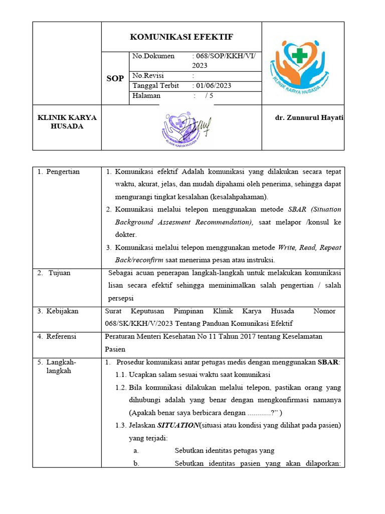 SOP-Komunikasi-Efektif | PDF