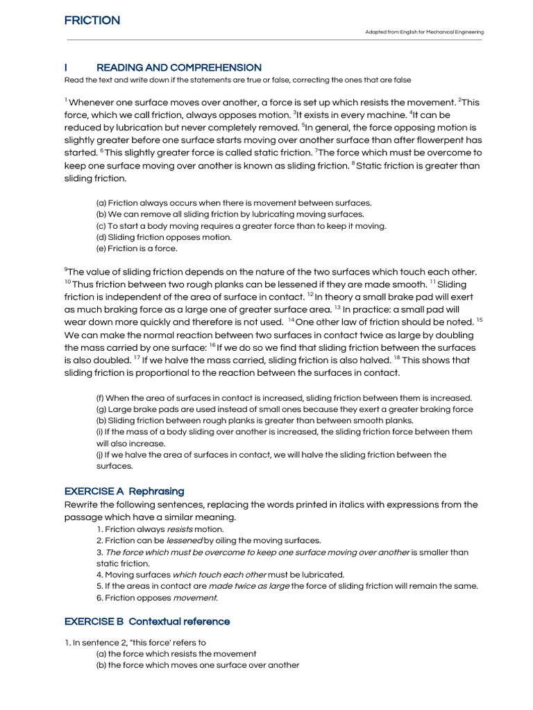 Friction | PDF | Friction | Force