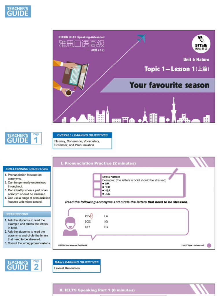 Advanced U6 T1 Lesson 1 | PDF