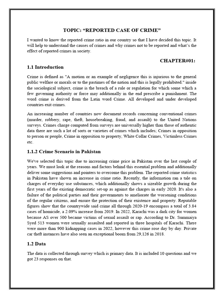 Final Project 1 | PDF | Crimes | Crime & Violence