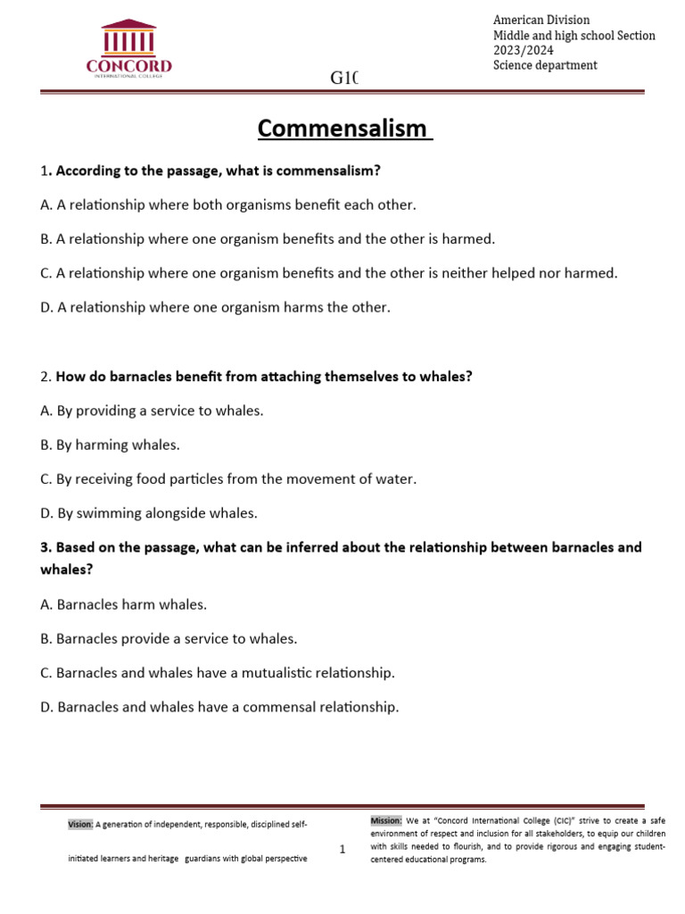 Habitats Niches and Species Interactions Jigsaw Activity | PDF ...