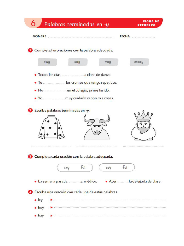 Palabras Terminadas en - y | PDF