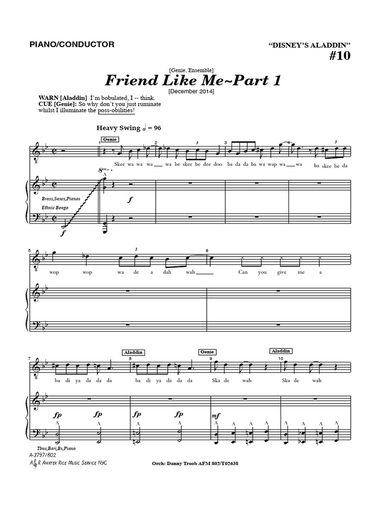 Aladdin - Friend Like Me Anfang | PDF