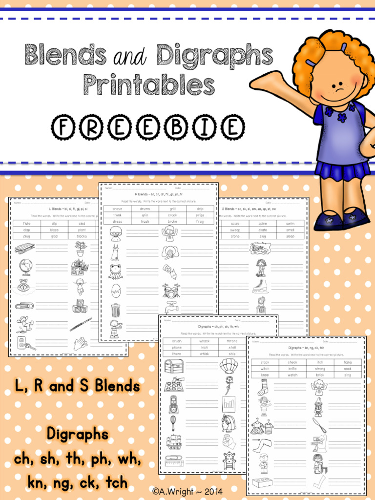 Freebie: Blends and Digraphs Printables | PDF | Orthography