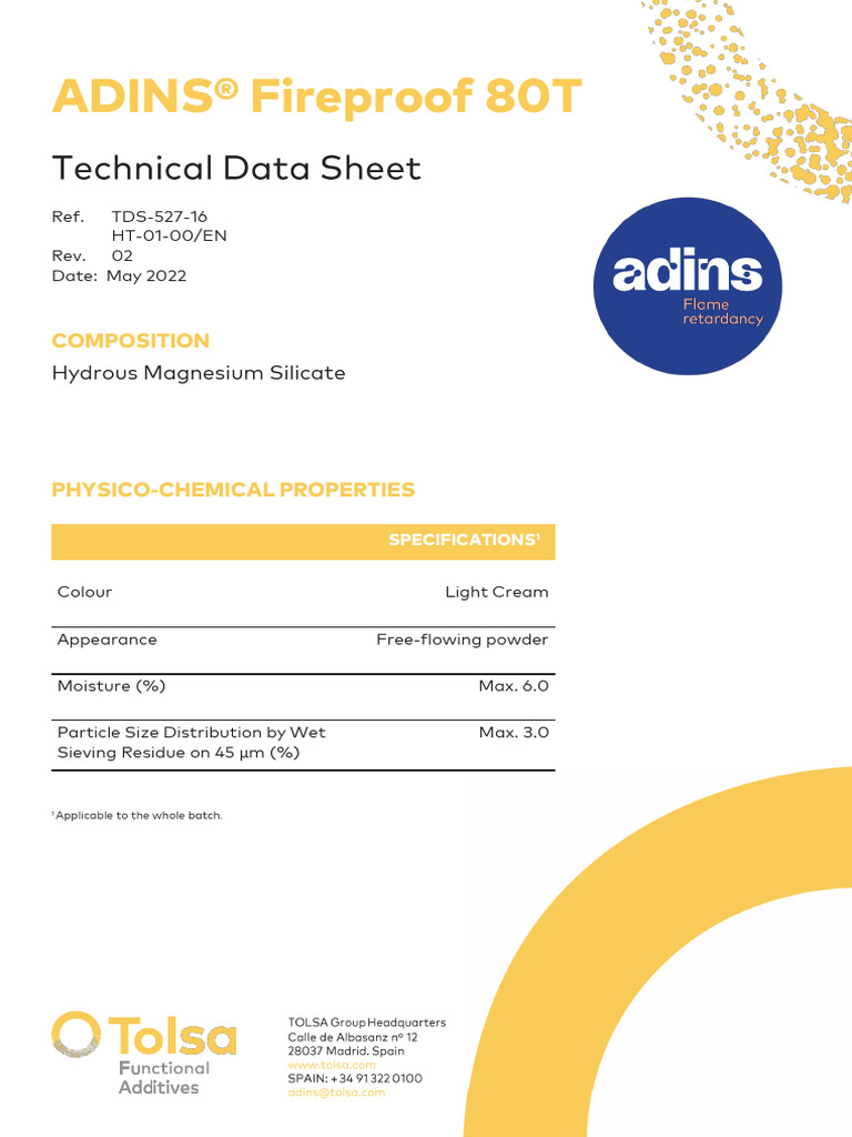 Tdsadins - FIREPROOF 80T | PDF