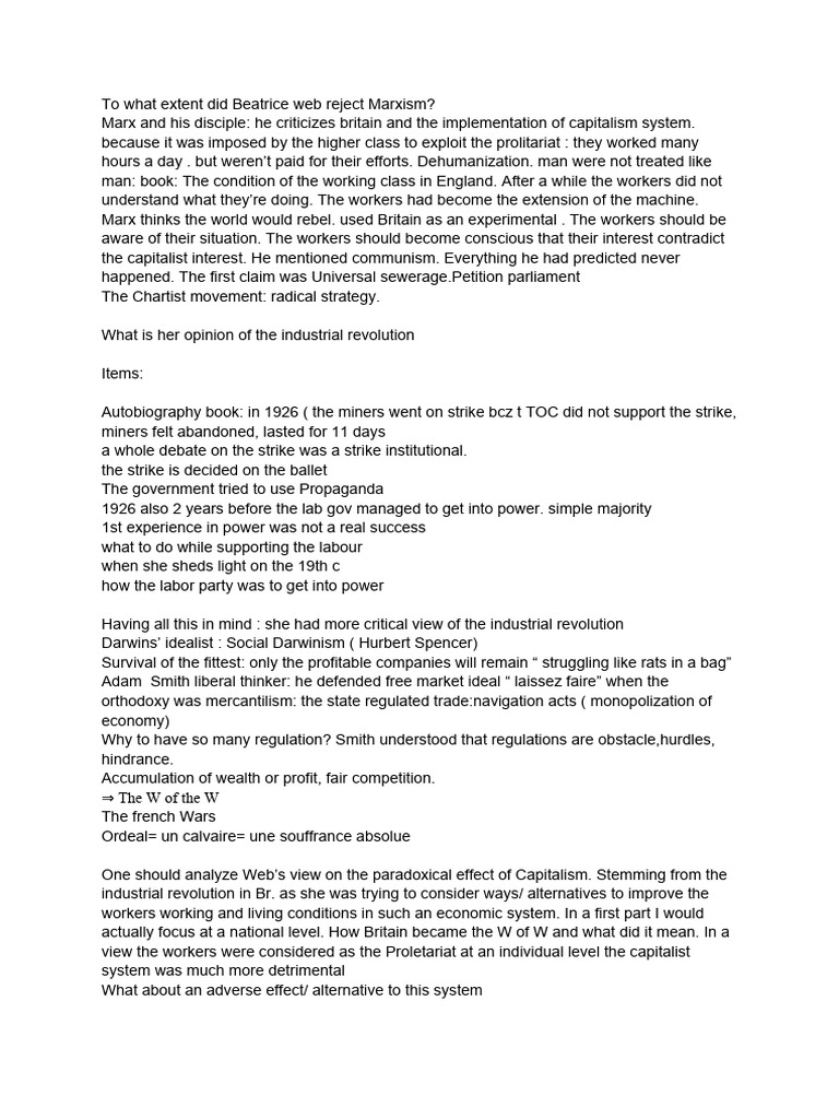 Web's Analysis | PDF | Capitalism | Karl Marx Web's Analysis | PDF | Capitalism | Karl Marx