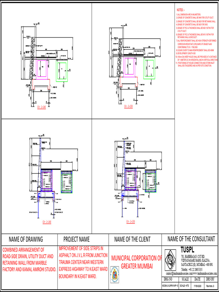 1.JVLR Retaining Wall R-1-10 | PDF | Building | Civil Engineering