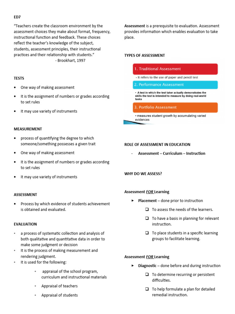 Ed7 Reviewer | PDF | Educational Assessment | Rubric (Academic)