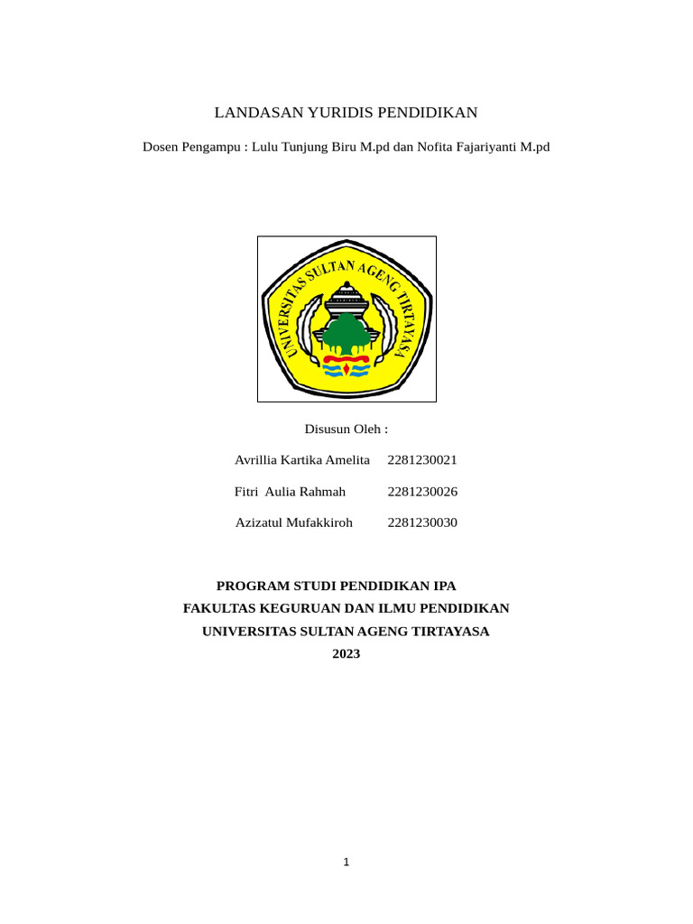 Kelompok 5 - Landasan Yuridis Pendidikan - Google Dokumen | PDF | Ilmu ... Kelompok 5 - Landasan Yuridis Pendidikan - Google Dokumen | PDF | Ilmu ...