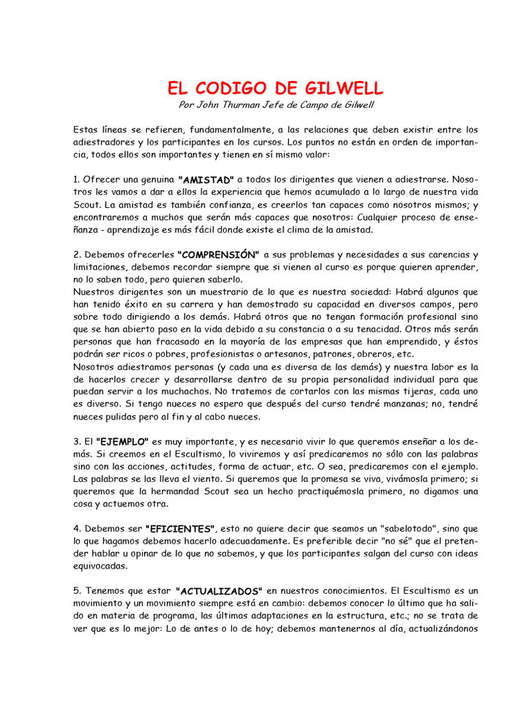 El Codigo de Gilwell | PDF | Exploración