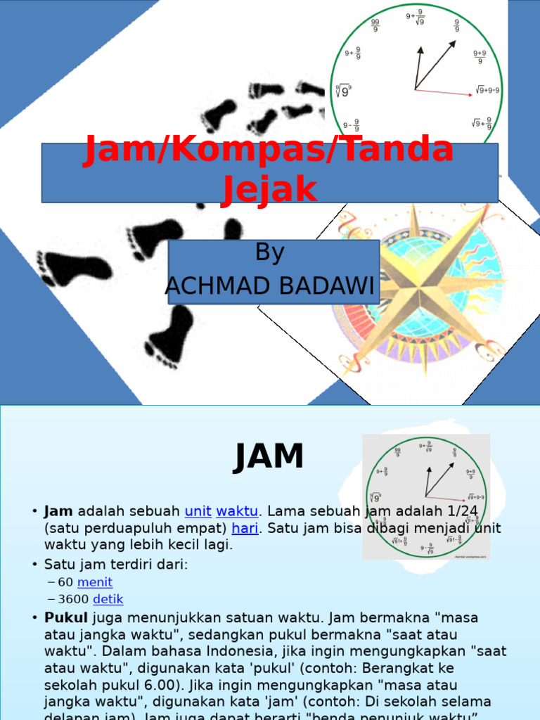 Jam/Kompas/Tanda Jejak: by Achmad Badawi | PDF