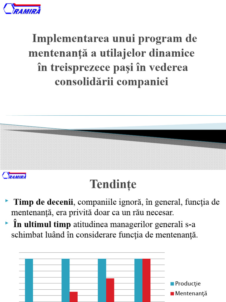 PREZENTARE Implementarea Unui Program de Mentenanta | PDF