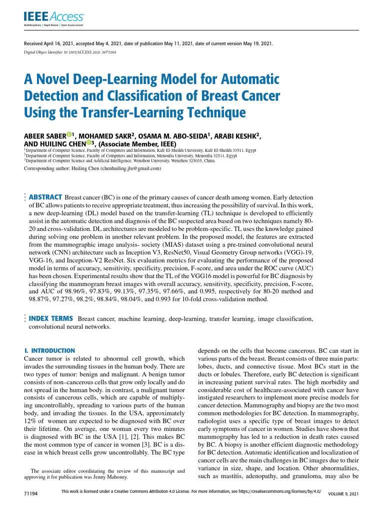 A Novel Deep-Learning Model For Automatic Detection and Classification ...