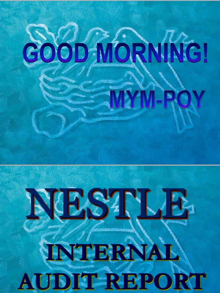 Nestlé Internal Audit Overview | PDF | Brand | Supply Chain Management