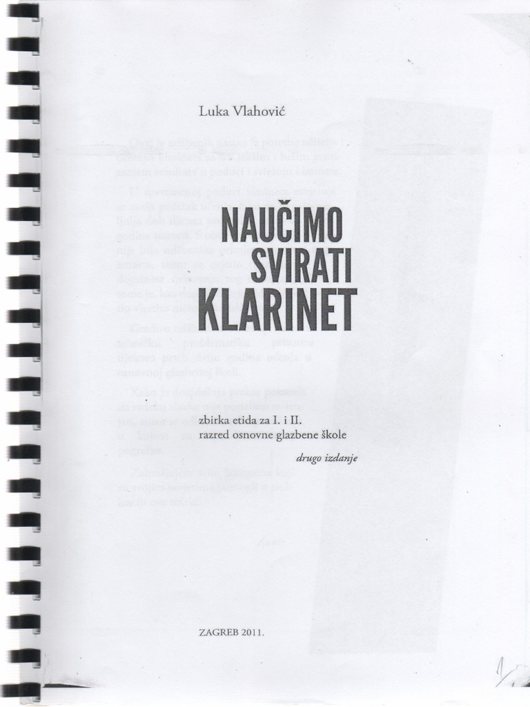 L.vlahović Naučimo Svirati Klarinet1i2 | PDF