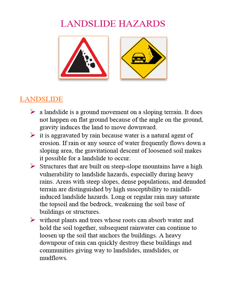 Landslide Hazards | PDF | Landslide | Physical Geography