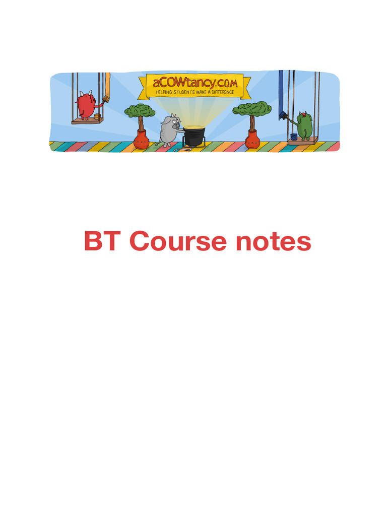 ACCA BT (F1) Course Notes Updated | Download Free PDF | Cooperative ...