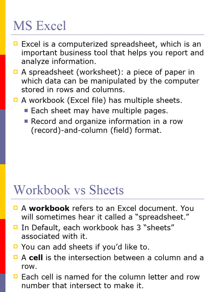 ICT SKILLS - Microsoft Excel-1 - Copy | PDF | Microsoft Excel | Spreadsheet