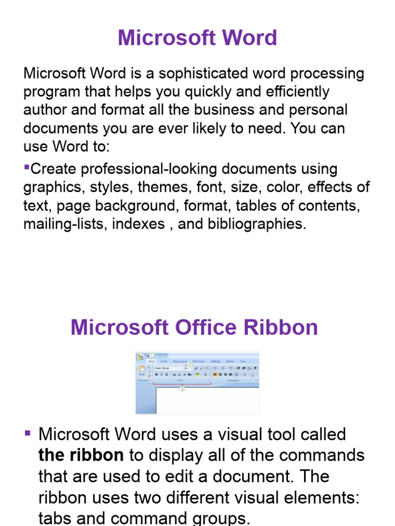 ICT SKILLS - Ms Word | PDF | Microsoft Word | Typefaces