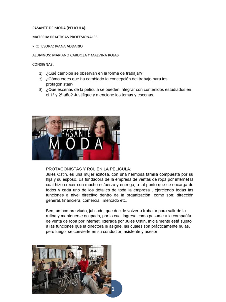 Pasante de Moda Word | PDF | Millennials | Liderazgo
