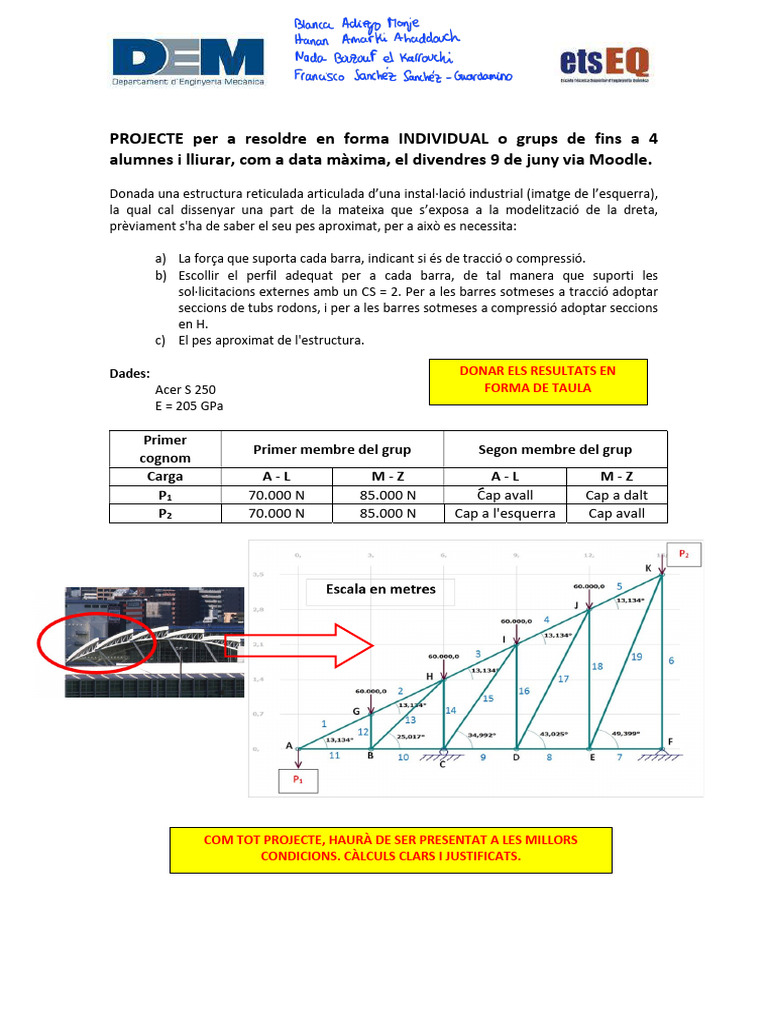 Projecte Estructures | PDF