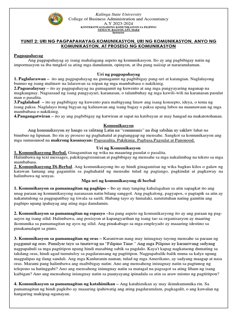 Komfil Notes 2 | PDF