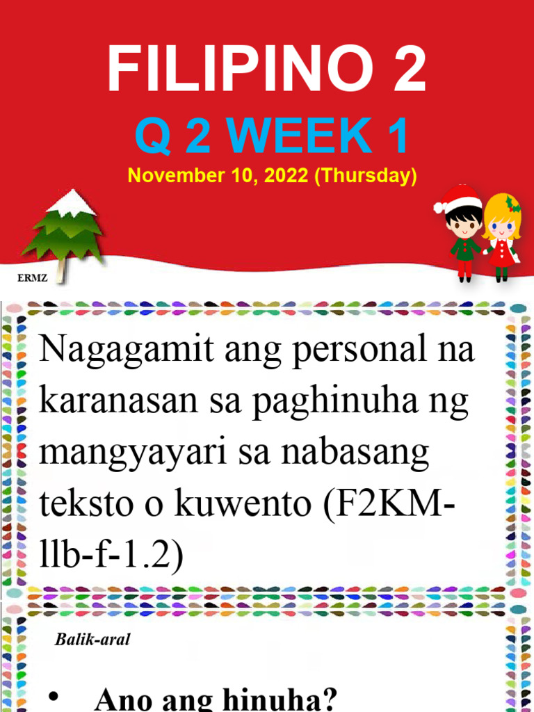 Day 4-Filipino 2 q2 Wk1 | PDF