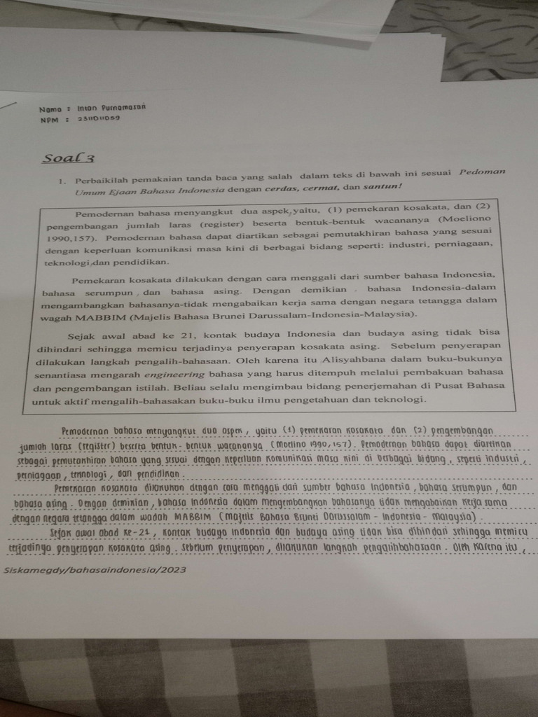 Intan Purnamasari 2311011059 Tanda Baca - Compressed | PDF