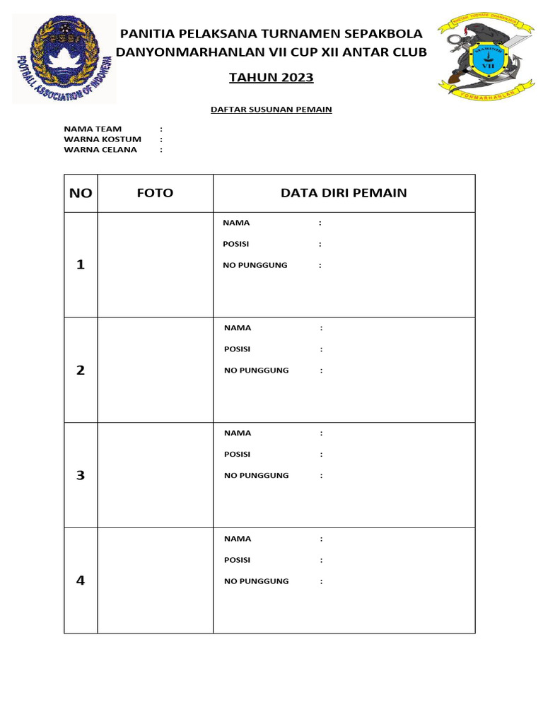Daftar Pemain | PDF