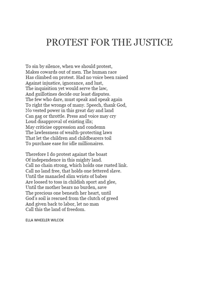 Protest for Justice and Freedom | PDF