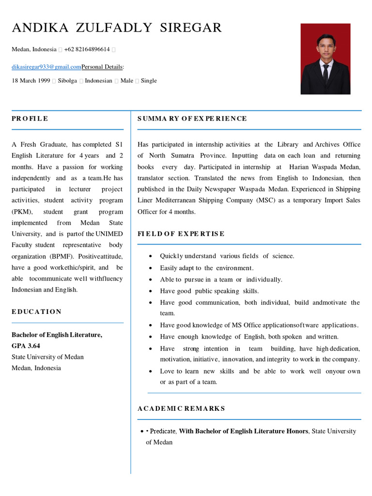 CV Dika | PDF | Communication | Cognition