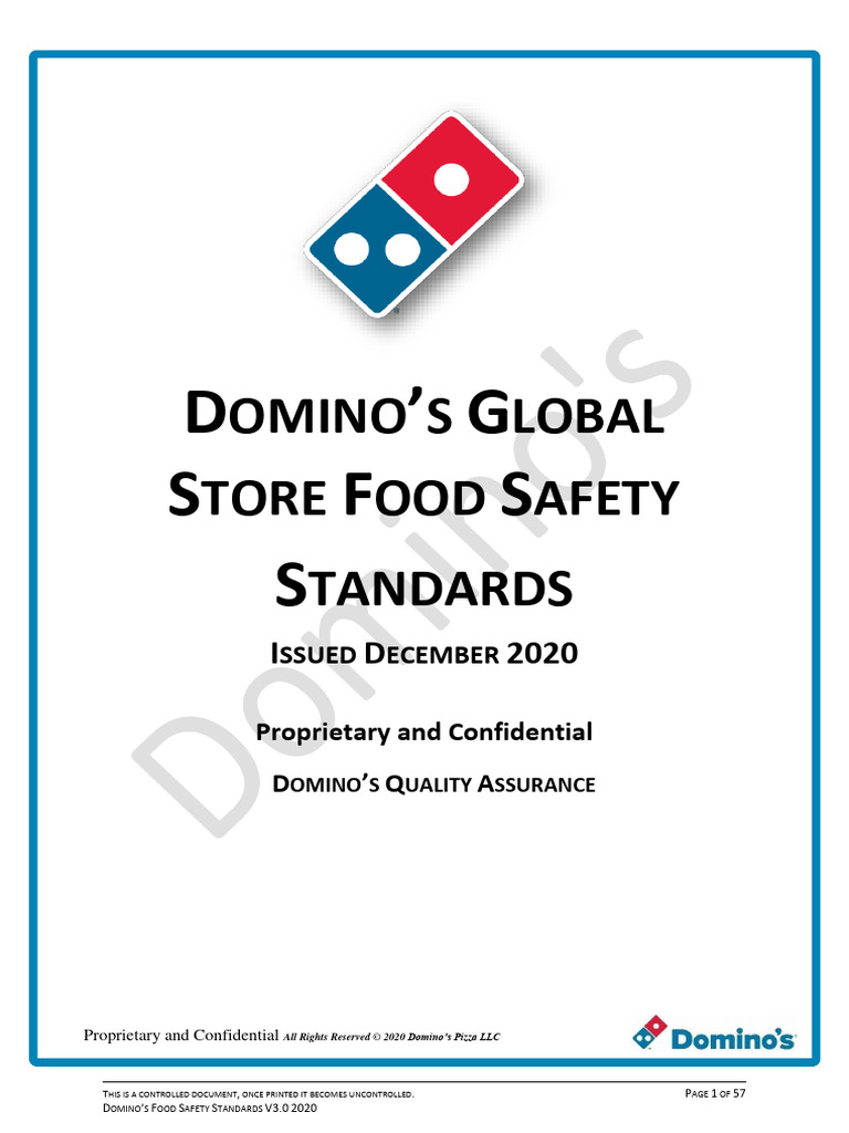Dominos-Global-Store-Food-Safety-Standard-2021-V3.0 2 | PDF ...