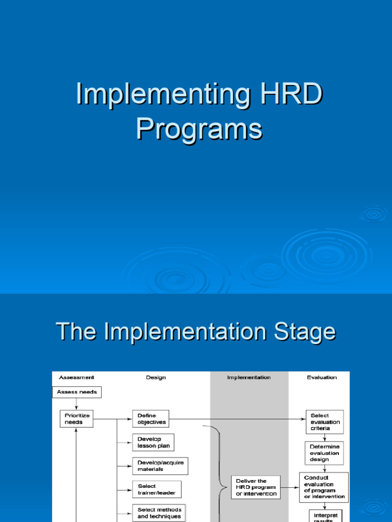 Implementing HRD Programs | PDF | Educational Technology | Mentorship