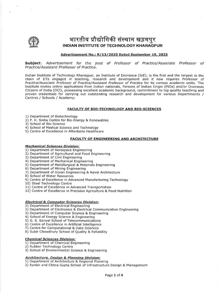 IIT Kharagpur | PDF