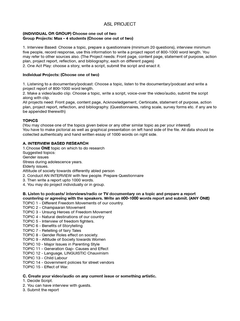 ASL Project | PDF | Human Communication