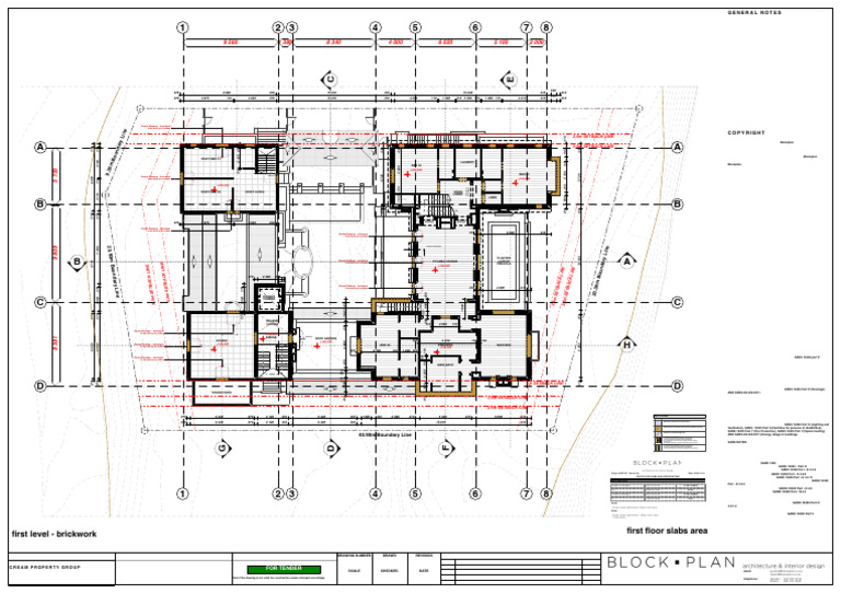 D1.103 First Floor Brickwork Layout - Rev A | PDF | Stairs ...