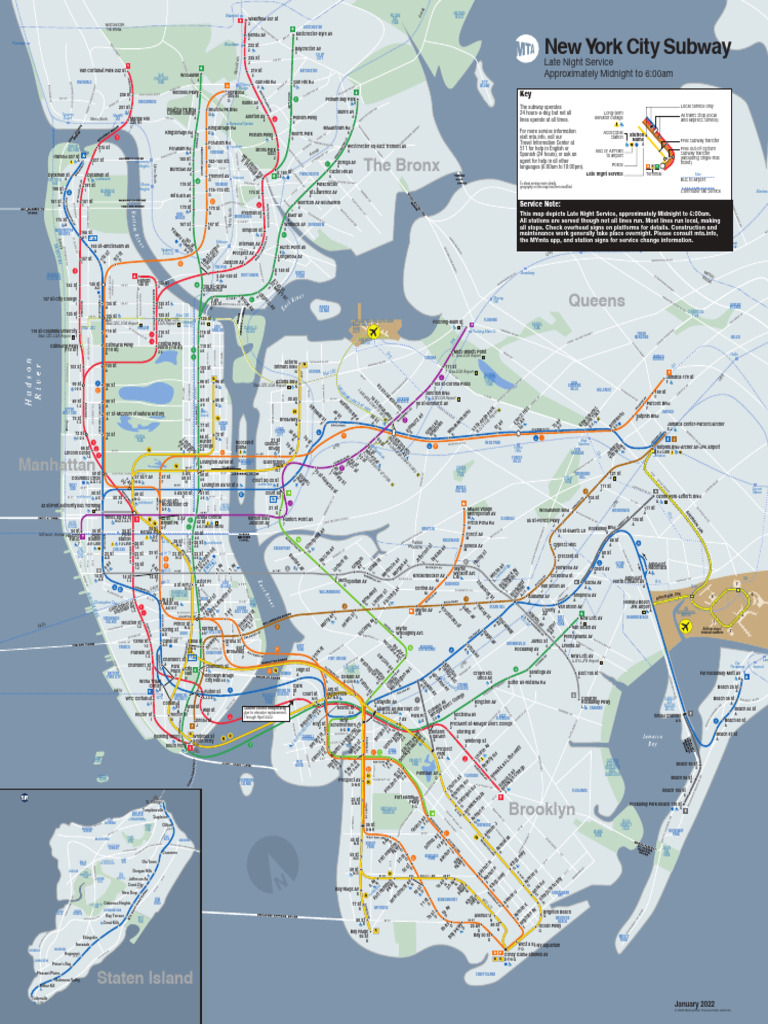 Night Subway Map | PDF | Transport | Rail Transport