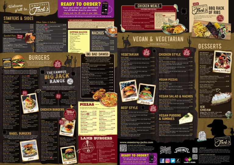 Monterey Jacks Restaurant Menu May 23 | PDF