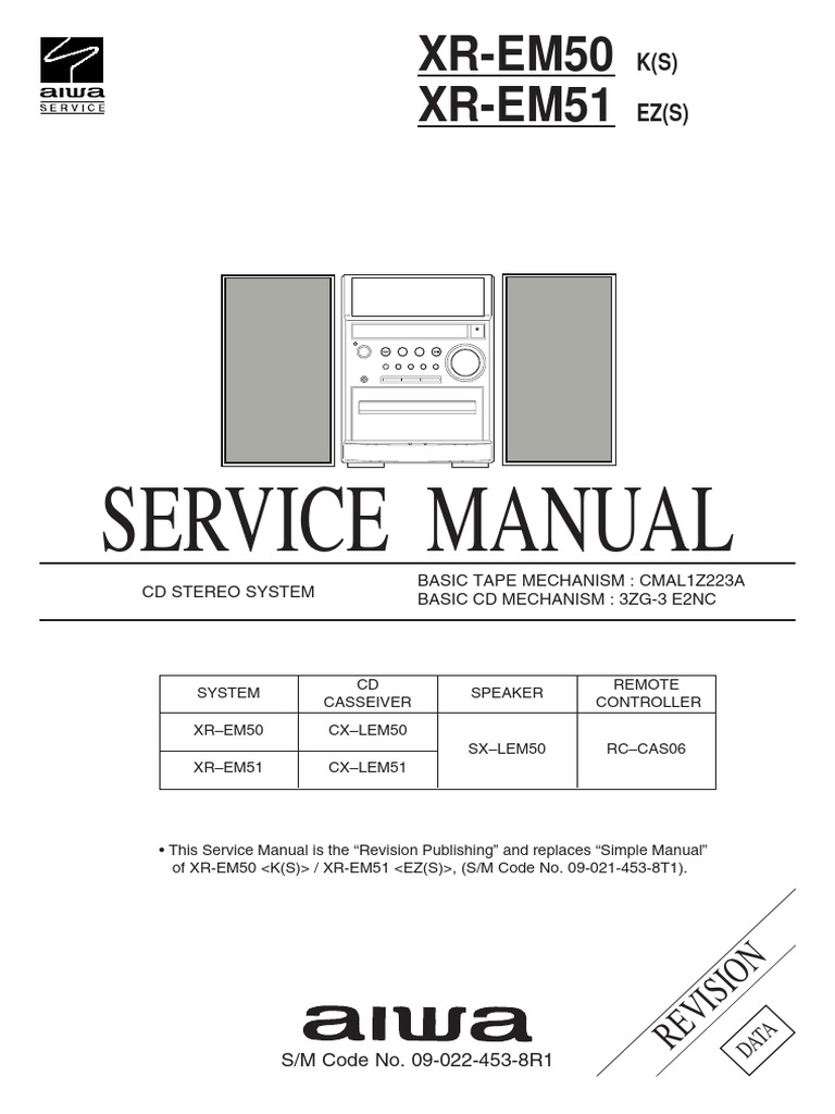 Aiwa XR Em50 XR Em51 | Download Free PDF | Loudspeaker | Manufactured Goods