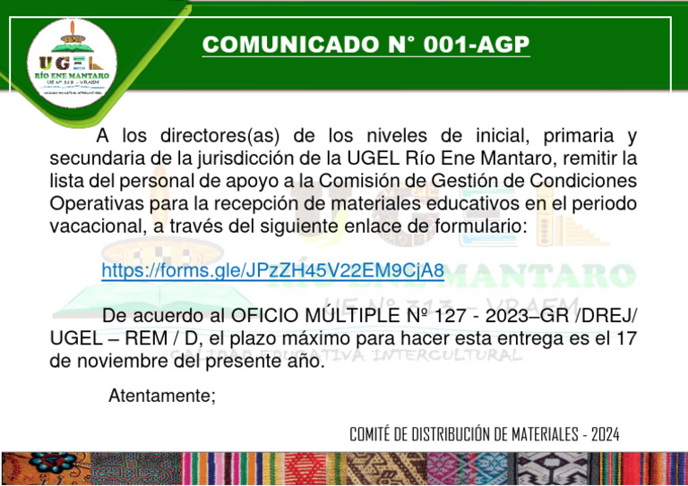 Comunicado 01 Agp - Registrar Personal de Apoyo | PDF