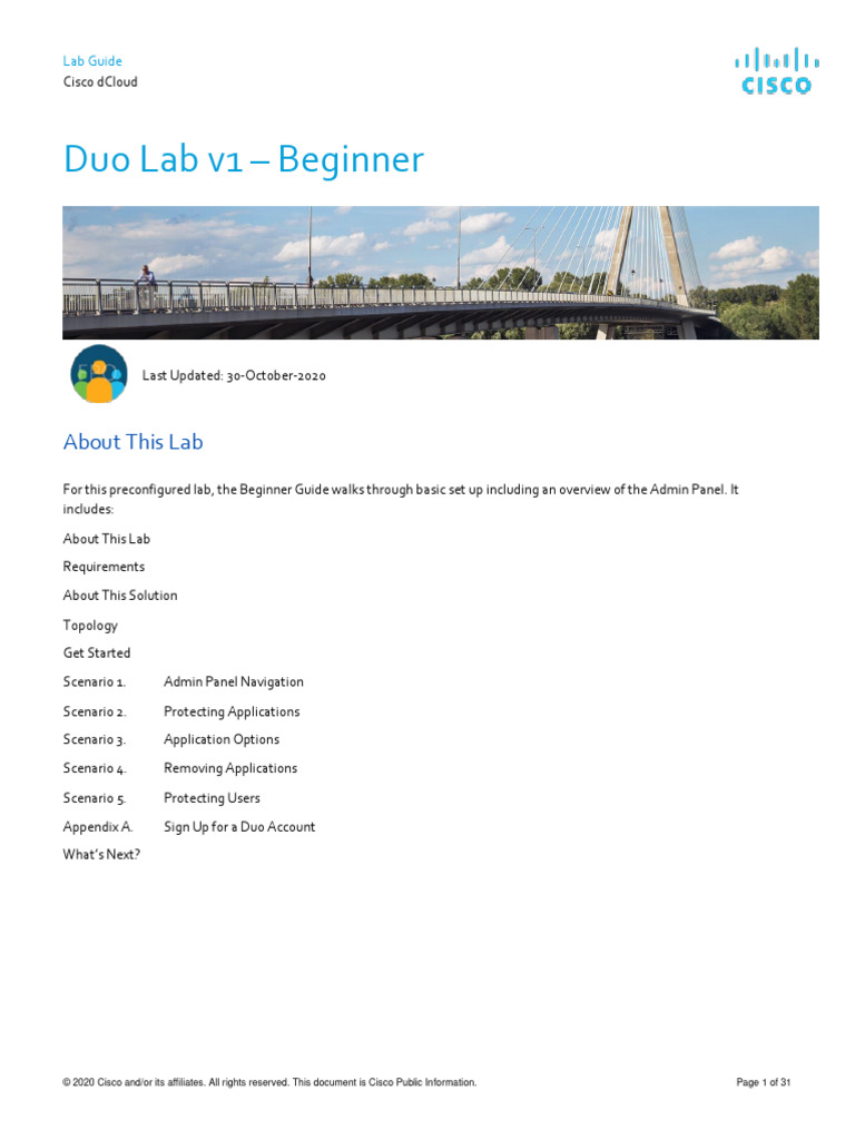 Duo Lab v1 Beginner | PDF | I Cloud | Authentication