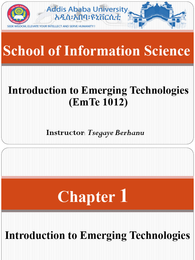 Chapter 1. Introduction To Emerging Technology | PDF | Human–Computer Interaction | Industrial ...