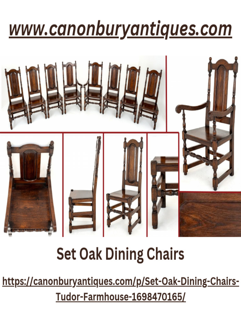 Set Oak Dining Chairs | PDF