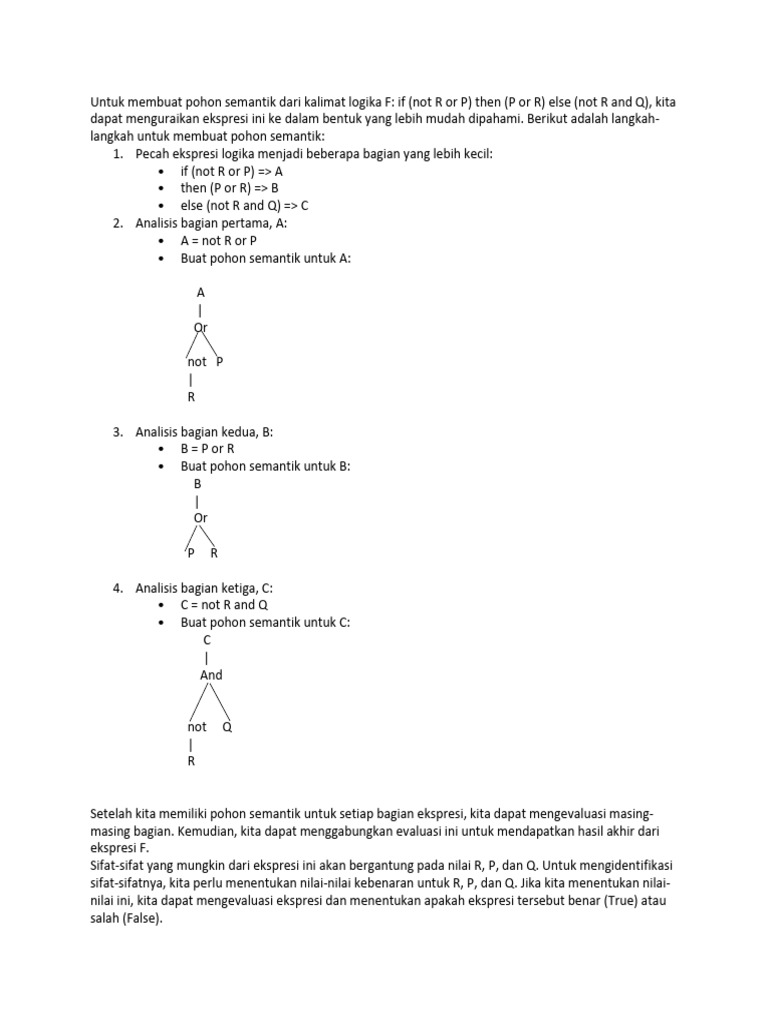 Membuat Pohon Semantik Logika F | PDF | Metode & Bahan Ajar