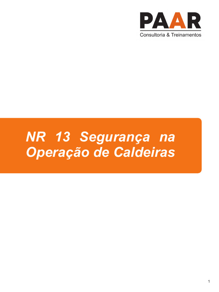 NR13 - Curso Operador de Calderas | PDF | Caldeira | Calor